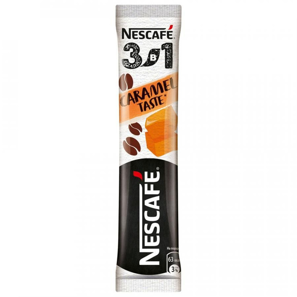 Нескафе Кофе растворимый 3 в 1 Caramel, 14,5 г, 40 шт - купить с ...