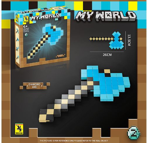 Алмазный топор Minecraft 225 pcs / NO.733 - купить с доставкой по ...