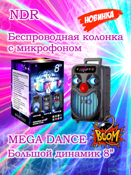 Беспроводная колонка NDR Mega Dance - купить по доступным ценам в интернет-магазине OZON ...