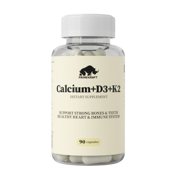 Витаминно-минеральный комплекс Prime-Kraft Calcium+D3+K2, 90 капсул ...