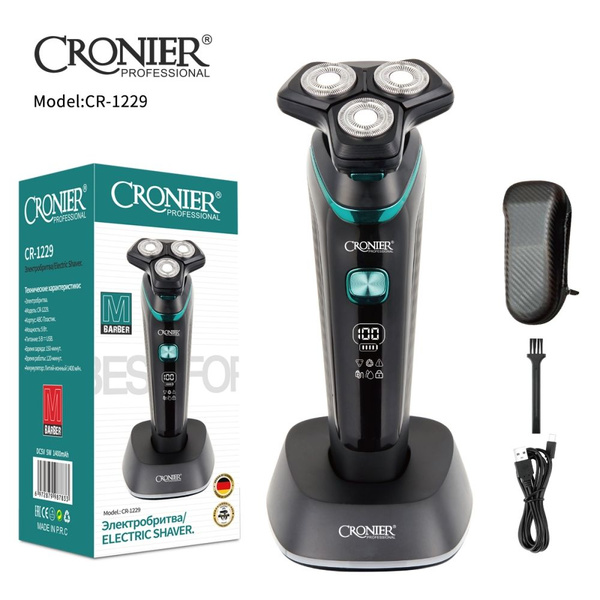 CRONIER Электробритва CR-1229, черный купить на OZON по низкой цене (1756935332)