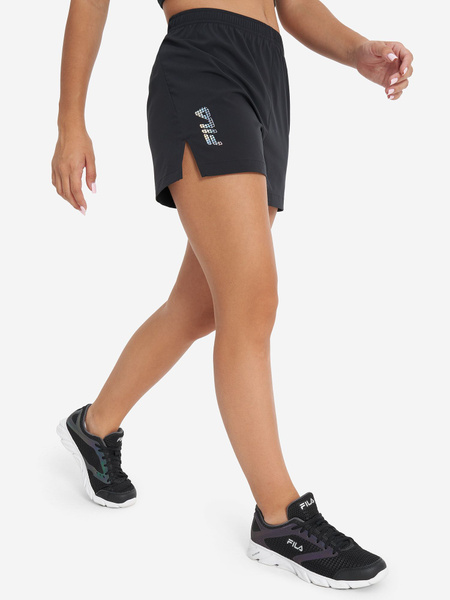 Шорты Девочки Fila Спортивный черный, черный сахара, размер 158, 164 Полиэстер, Эластан Бег Без ...