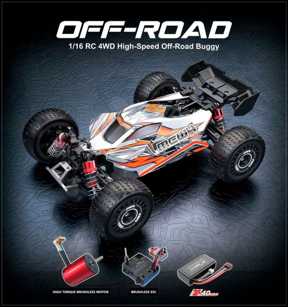 Радиоуправляемая машина багги MJX Hyper Go Brushless 4WD 2.4G 1/16 RTR - MJX-M162 купить на OZON ...