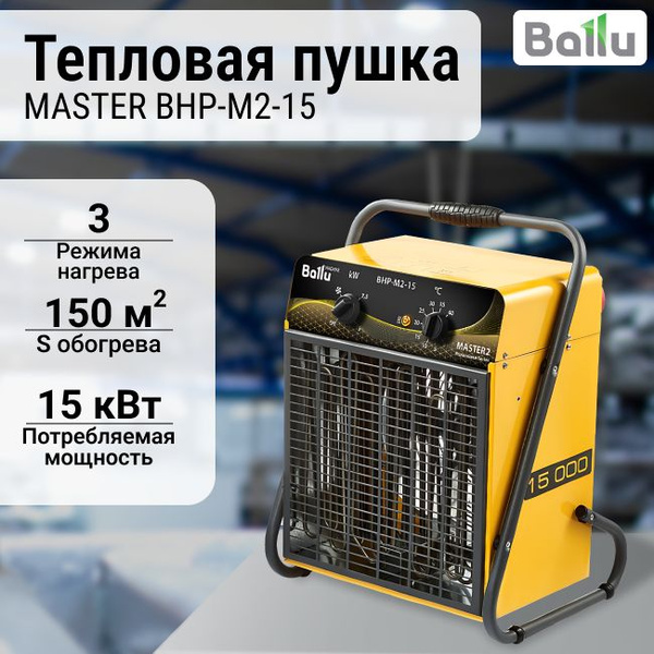 Пушка тепловая BHP-M2-15 Ballu -1шт - купить по выгодной цене в интернет-магазине OZON (1653934722)