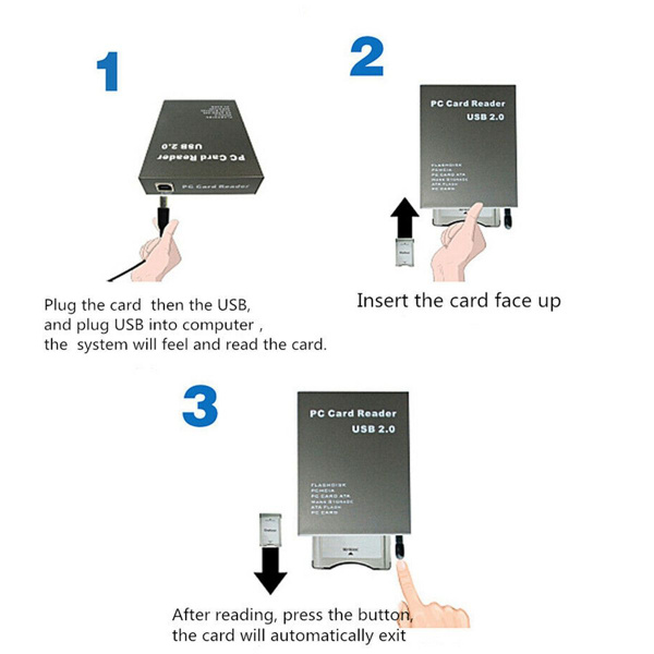 USB2.0 PCMCIA Card Reader ATA PC USB 2.0 to Адаптер Flash Disk Memory ...