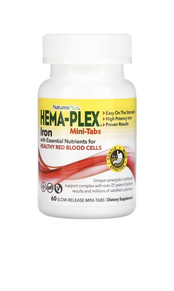 Витаминно-Минеральный Комплекс с Железом NATURESPLUS Hema-Plex Mini ...