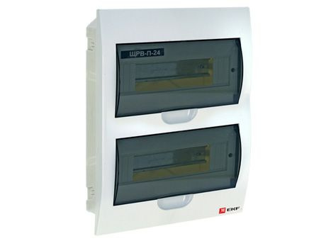 Щит распределительный EKF ЩРВ-П-24 IP41 PROxima встраиваемый, пластик, модулей 24 белый - купить ...
