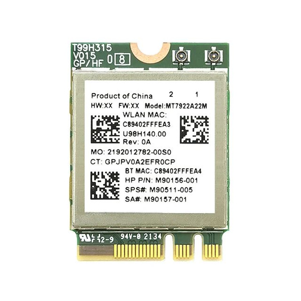 Беспроводная сетевая карта Wi-Fi 6E MT7922, 2400 Мбит/с, 802.11AX M.2 ...