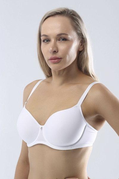 Бюстгальтер Женский Milavitsa на косточках, размер 85D белый Полиэстер, Полиамид Повседневный ...