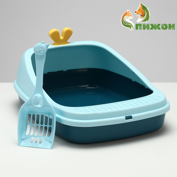 Туалет с бортом 46 х 35 х 18 см, голубой - купить с доставкой по ...