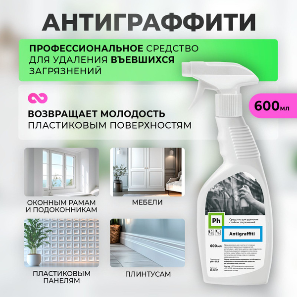 АНТИГРАФФИТИ для удаления маркера, граффити, сажи и копоти, очистки ...