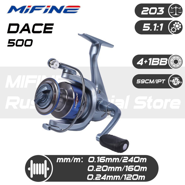 Катушка Mifine DACE, Безынерционная, 500, Передний фрикцион купить c ...