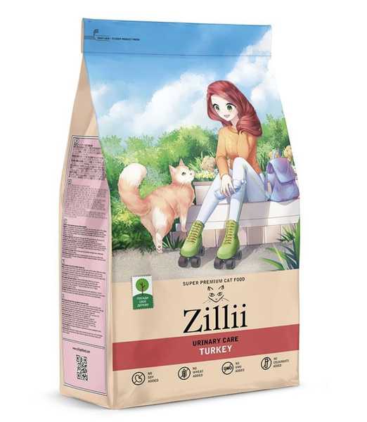 Корм сухой ZILLII Urinary для кошек с курицей 2кг, Профилактика ...