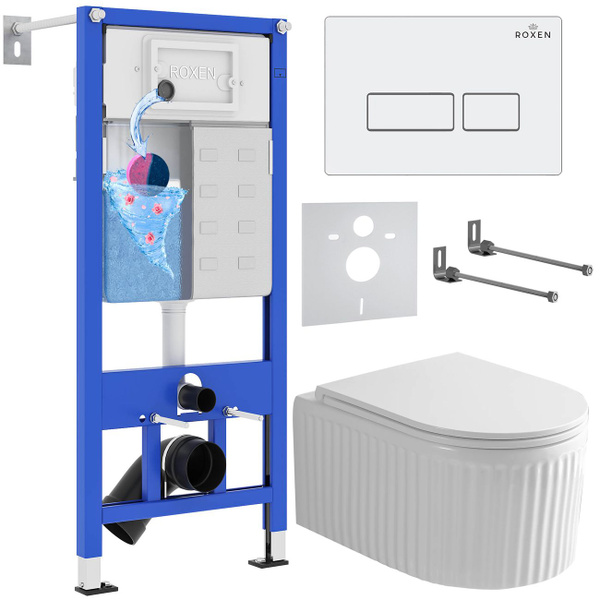Инсталляция с подвесным унитазом 6 в 1 Roxen StounFix Dual Fresh 968203 ...