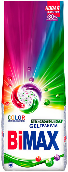 Стиральный порошок BiMAX GelГранула Color Automat для стирки, 12 кг купить на OZON по низкой ...