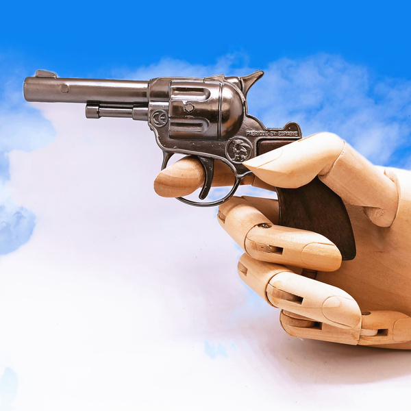 Пистолет Gonher мини-револьвер ковбоя 155/0 испанское металлическое ...