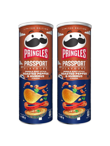 Чипсы Pringles Passport Roasted Pepper & Hummus / Перец и Хумус, 2 уп ...