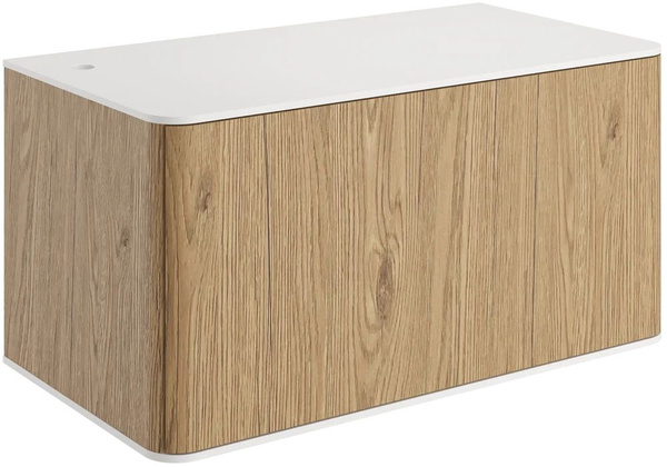 Тумба под раковину со столешницей STWORKI Ноттвиль 80 дуб верона, с отверстием под смеситель ...