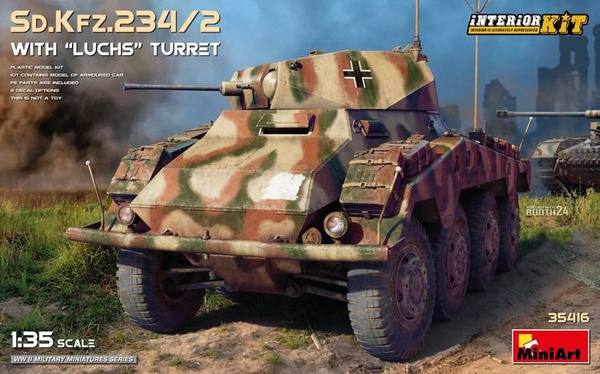 35416 MiniArt Немецкий бронеавтомобиль Sd.Kfz.234/2 with "Luchs Turret ...