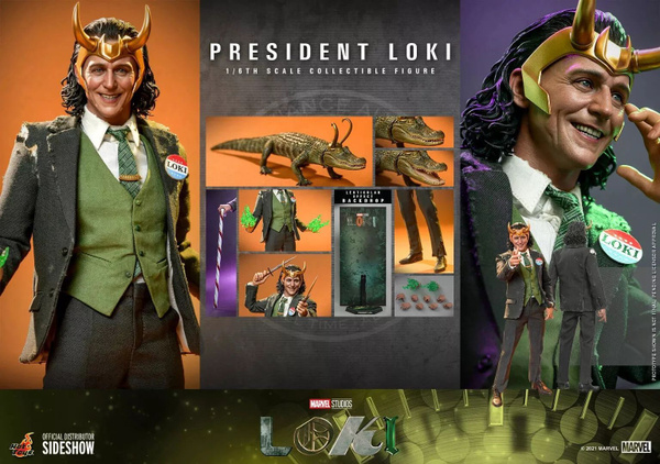 (Opened Box) Фигурка Hot Toys Loki TV Series President Loki 1/6 Action ...