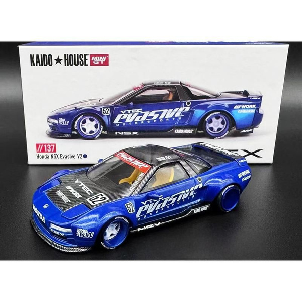 Машинка KAIDO HOUSE Mini Gt 1/64 KHMG137 Honda NSX Evasive V2 Blue ...