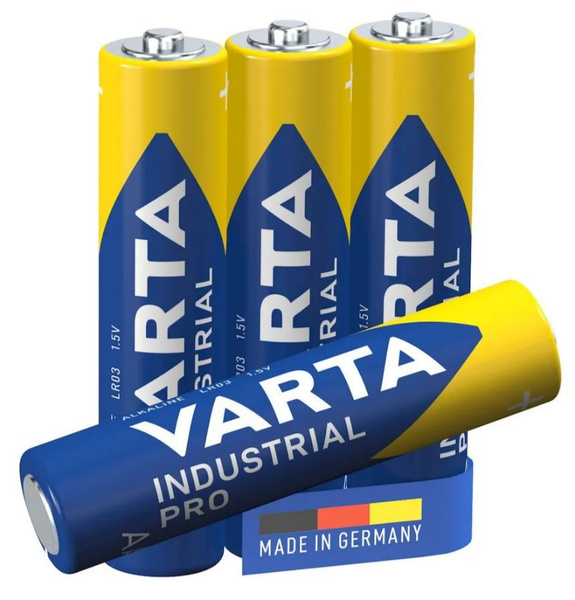 Батарейка щелочная VARTA Industrial PRO LR03 AAA мизинчиковая, упаковка ...