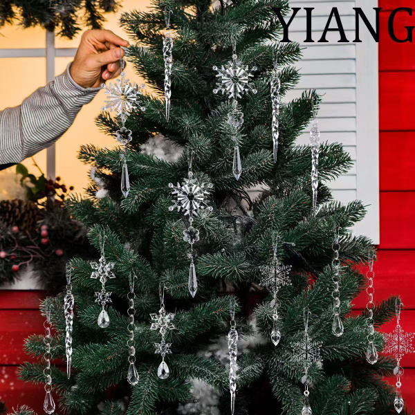 Набор новогодних украшений сосульки, подвески в виде снежинок-18 шт ...