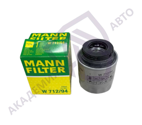 Фильтр масляный MANN W712/94 audi/seat/skoda/vw 1.2-1.6 OE 03C115561H купить на OZON по низкой ...