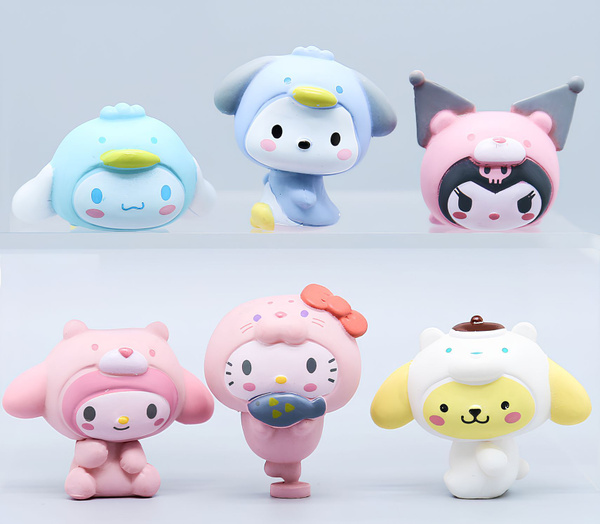 Характеристики Набор фигурок Хеллоу Китти, Куроми, Пурин, Моя Мелодия / My Melody, Kuromi Sanrio ...
