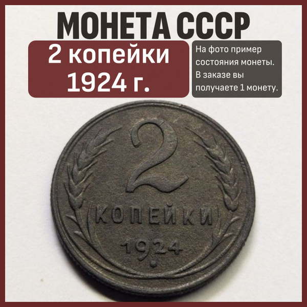 2 копейки 1924 г. монета СССР купить на OZON по низкой цене (1781184666)