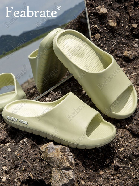 Шлепанцы Женский Feabrate, размер 37 EVA Круглый нос, Толстая подошва Без застёжки На любой ...