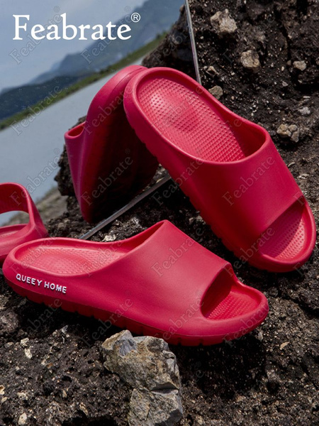 Шлепанцы Женский Feabrate, размер 39 EVA Круглый нос, Толстая подошва Без застёжки На любой ...