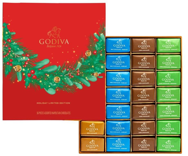 Godiva Napolitan Red Box 56pcs 224г конфеты шоколадные купить на OZON ...