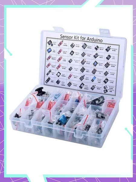 Комплект-набор датчиков 45 в 1, совместимый с Arduino UNO R3 MEGA2560 Smart Car,для Arduino ...