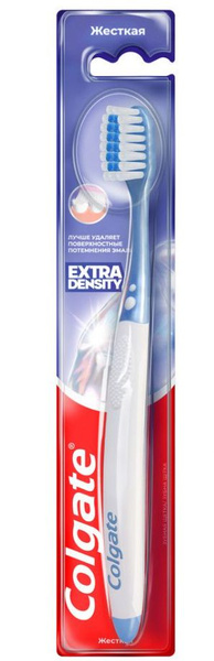 Colgate Зубная щетка, Extra Density, жесткая, 1 шт купить на OZON по низкой цене (1873371943)