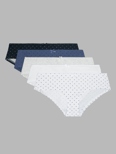 Комплект трусов Женский OVS хипстеры Хлопок, Эластан разноцветный, размер 46, 48 Средняя Китай ...