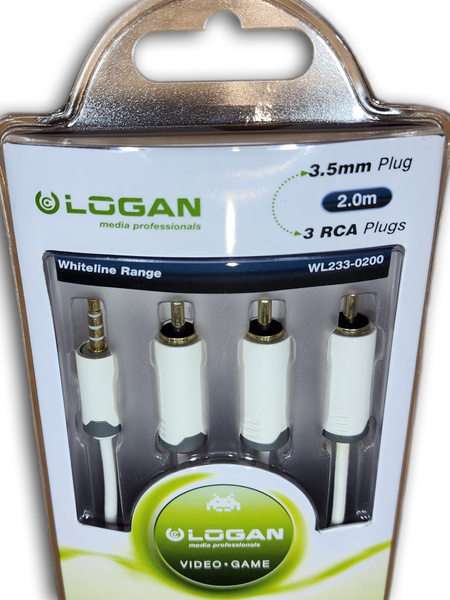 Кабель 3.5 мм, RCA Logan inc logan_LOGAN-3.5jack-3RCA-2M купить c доставкой на OZON по низкой ...