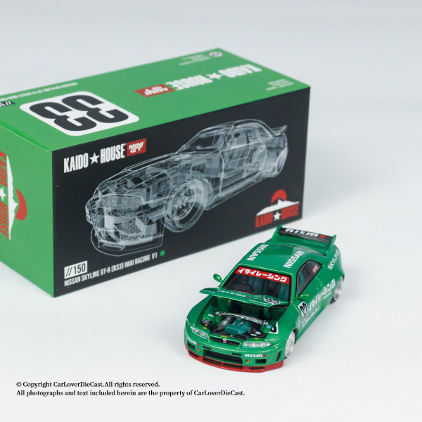 MINI GT+KAIDO HOUSE KHMG150 NISSAN SKYLINE GT-R (R33)IMAI RACING V1 ...
