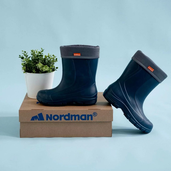 Сапоги резиновые Мальчики, Девочки Nordman темно-синий купить c доставкой на OZON по низкой цене ...