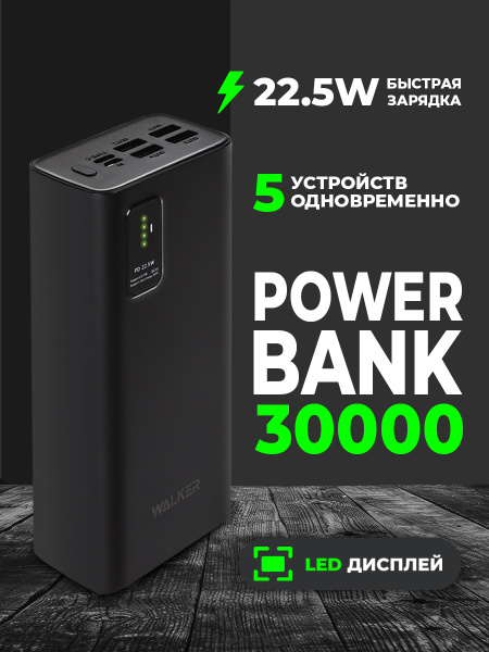 Внешний аккумулятор (Power Bank) WALKER WB-820 купить c доставкой на ...