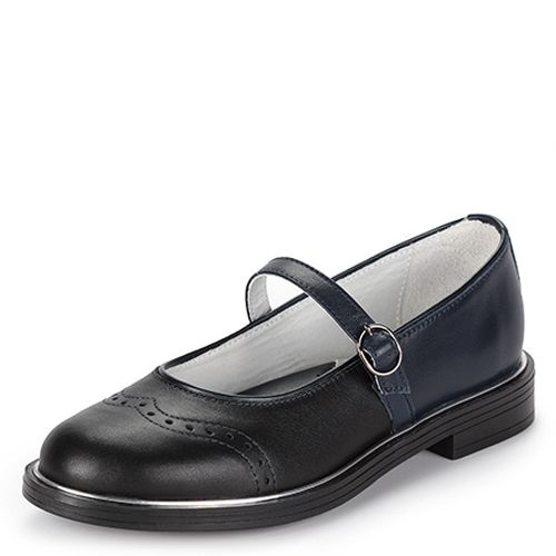 Туфли Девочки Riconte Натуральная кожа, размер 34 Стандартный низкий (до 4 см) 4 Россия Пряжка ...