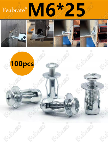Feabrate Заклепка 6 x 25 мм M6 100 шт. купить на OZON по низкой цене (1939371489)