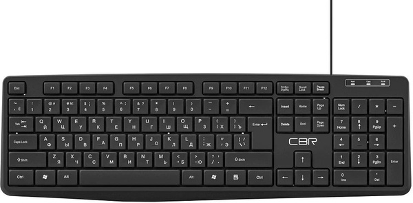 Клавиатура для компьютера CBR KB 115, проводная, USB, 104 клавиши, 1,8 м, резиновые ножки ...