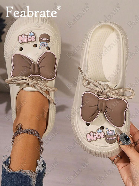 Сабо Женский Feabrate ПВХ (поливинилхлорид) R (средняя), размер 37 Закрытый нос, Круглый нос ...