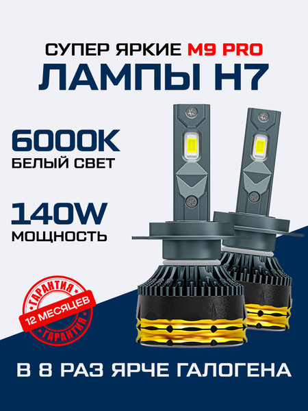 Лампа автомобильная AMA LAB AUTO 12 В, 9 В, 2 шт. H7_M9PRO купить c доставкой на OZON по низкой ...