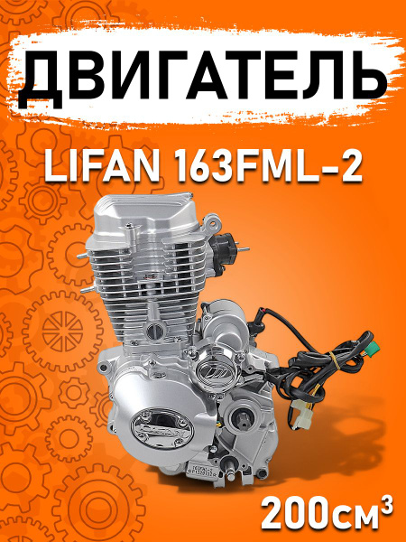 Двигатель LIFAN 163FML-2 (200cc) (трицикл LF200ZH-2)(карбюратор, катушка зажигания, коммутатор ...