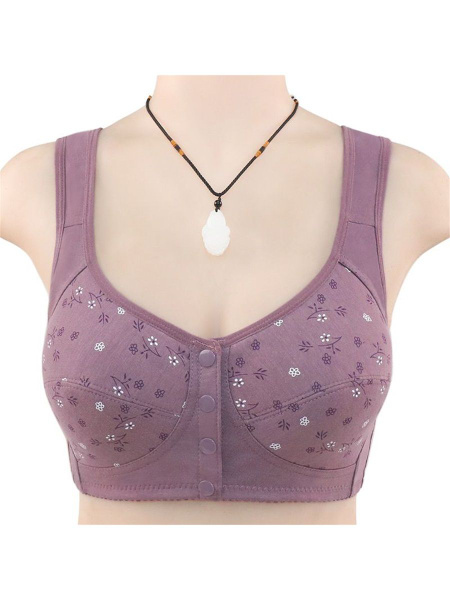 Бюстгальтер Женский Uniqlo бралетт, размер 90B пурпурный Акрил Повседневный Китай Пряжка Складки ...