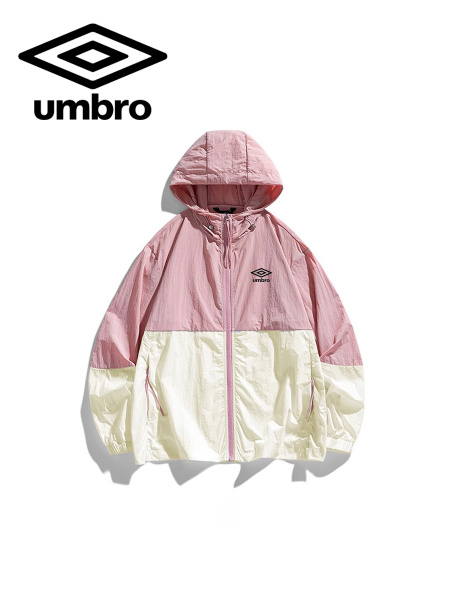 Ветровка Мужской, Женский UMBRO Карманы розовый V-образный Полиэфирное волокно, размер 48, 50 ...