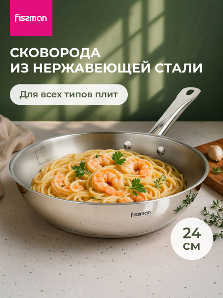 Сковорода Fissman 5436, 24 см купить c доставкой на OZON по низкой цене (2123035798)