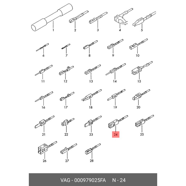 Жгут проводовaudi/vw VAG 000979025FA купить на OZON по низкой цене ...